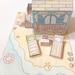 3D Paper Beach Cottage Template: Seaside Coloring Craft (PDF Download ...
