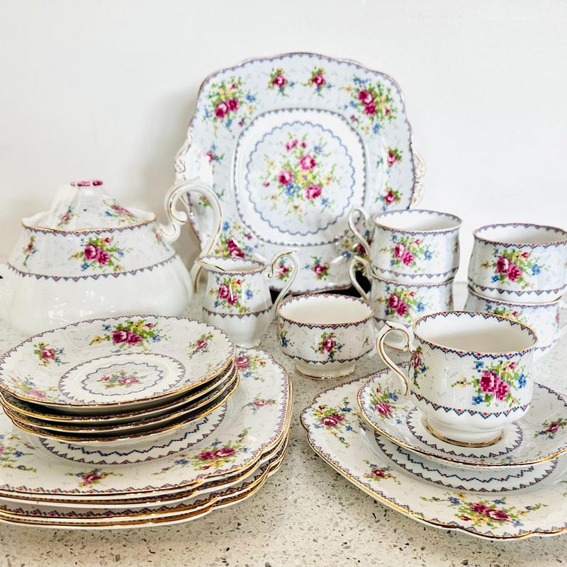 Bone China Tea Set - Etsy