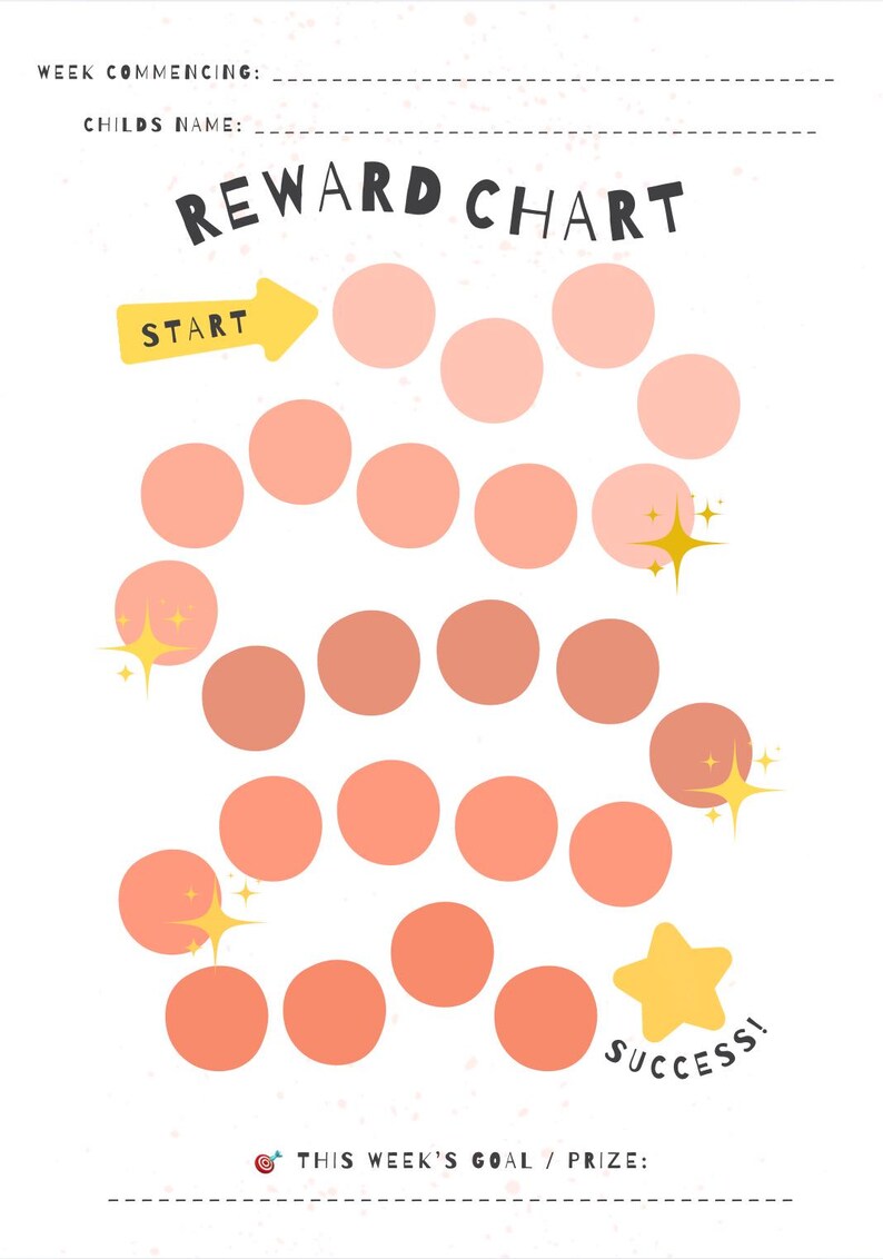 Printable Children’s Reward Chart - Etsy
