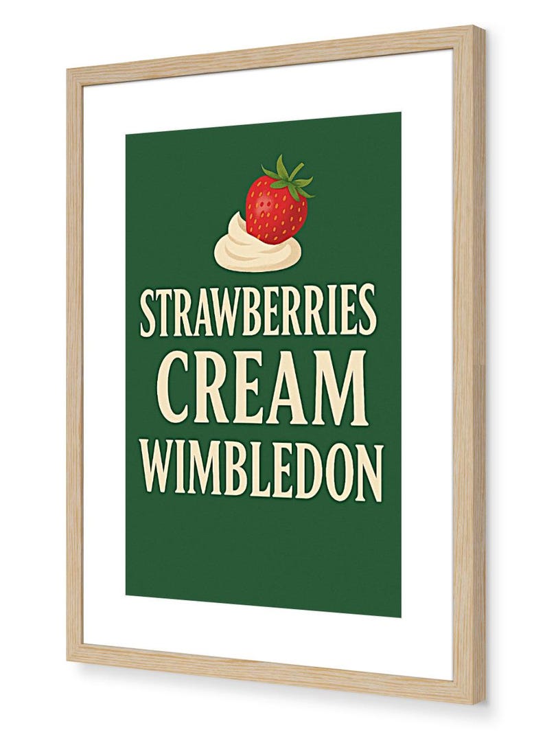 Strawberries Cream Wimbledon, Printable Wall Art, Digital Download - Etsy