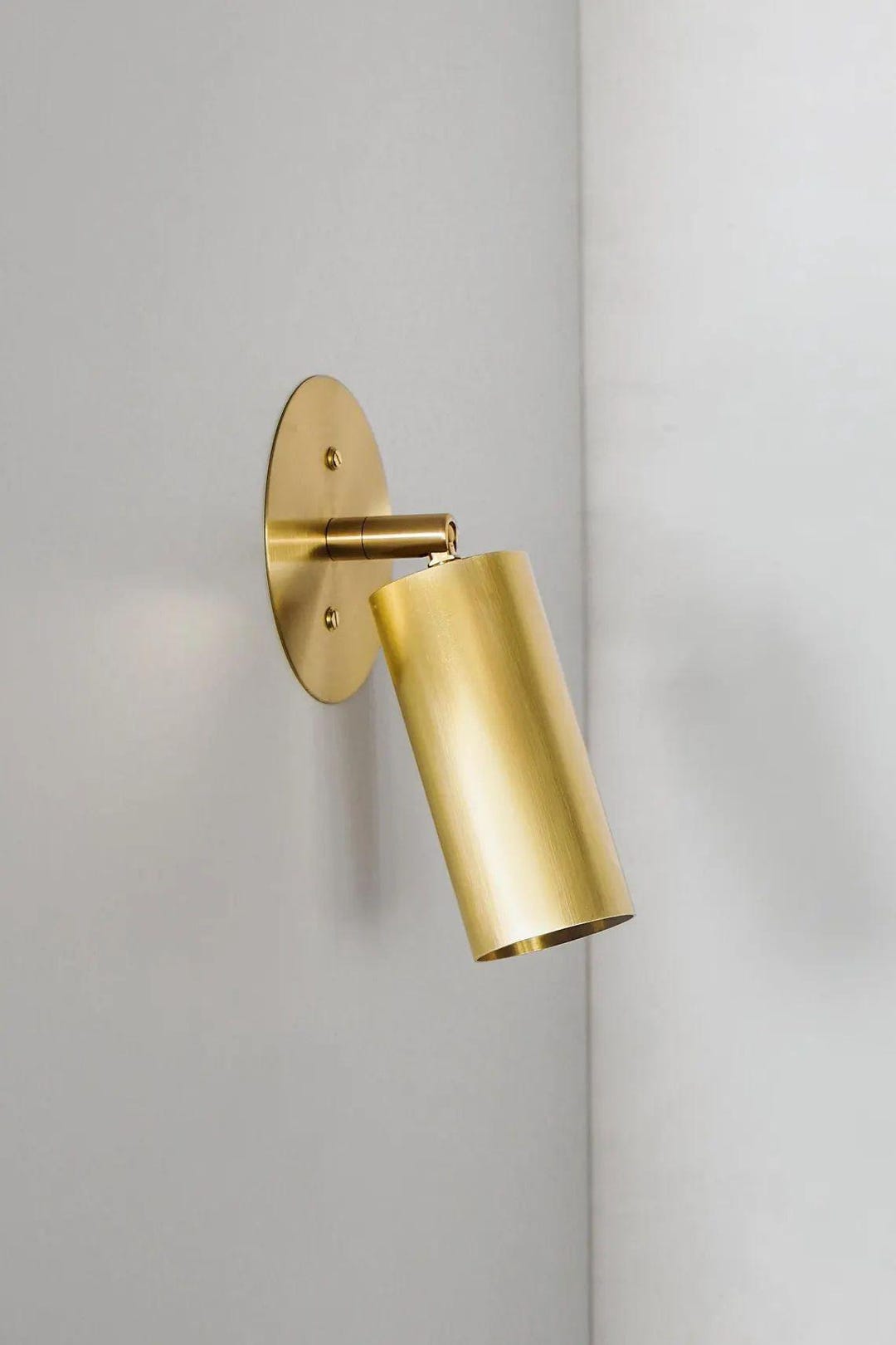 Adjustable Angle Ceiling Spot Light--modern Aged Brass Light--solid ...