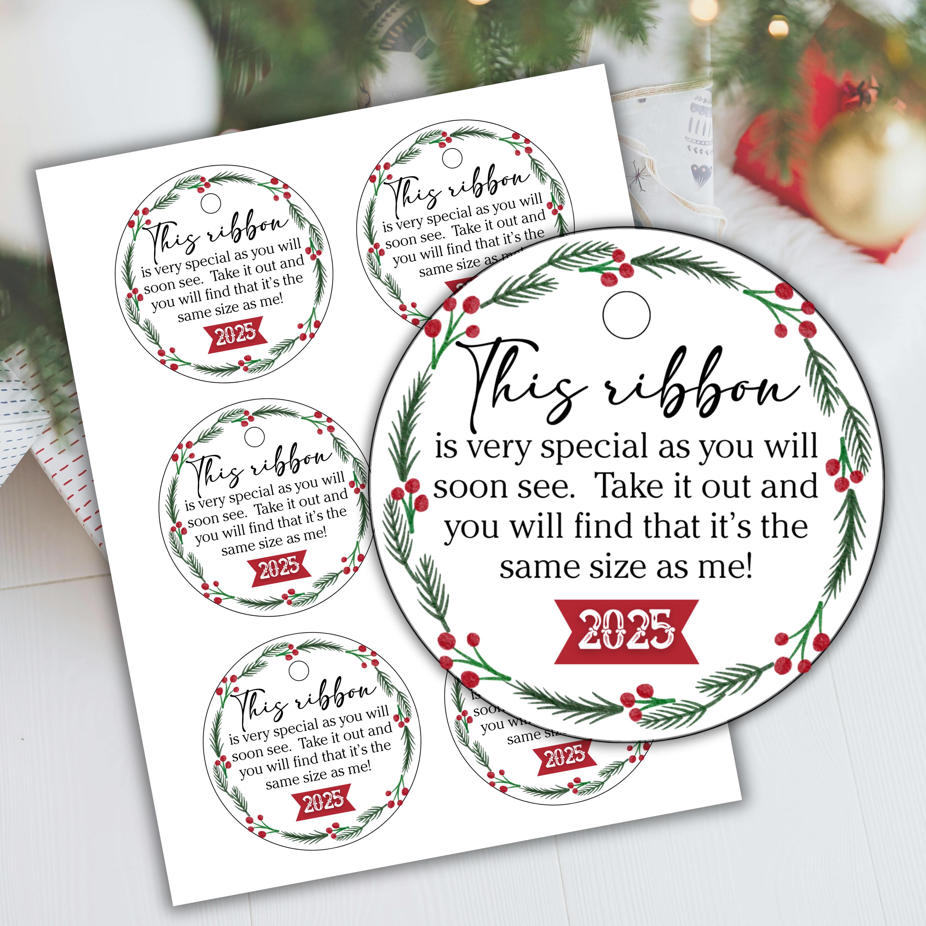 Height Keepsake Ornament Tag: Ribbon Ornament (digital Download) - Etsy