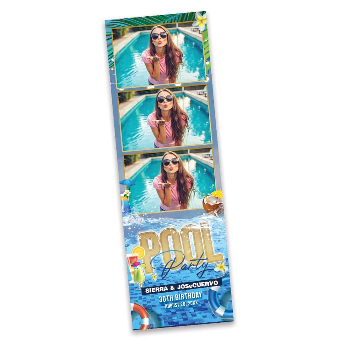 Tropical Pool Party Photobooth Frame, Groovy Summer Birthday (PSD) - Etsy