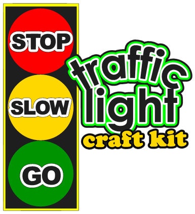 Traffic light kids craft kit set of 10 use as a party favor | Etsy