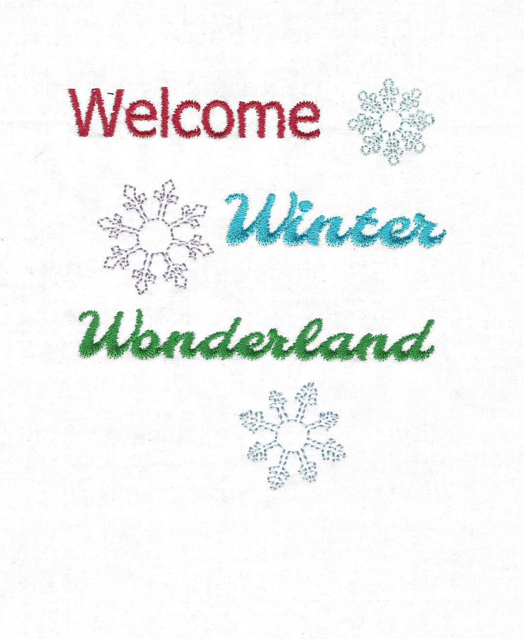 Welcome Winter Wonderland Embroidery Design, Snowflake Machine ...