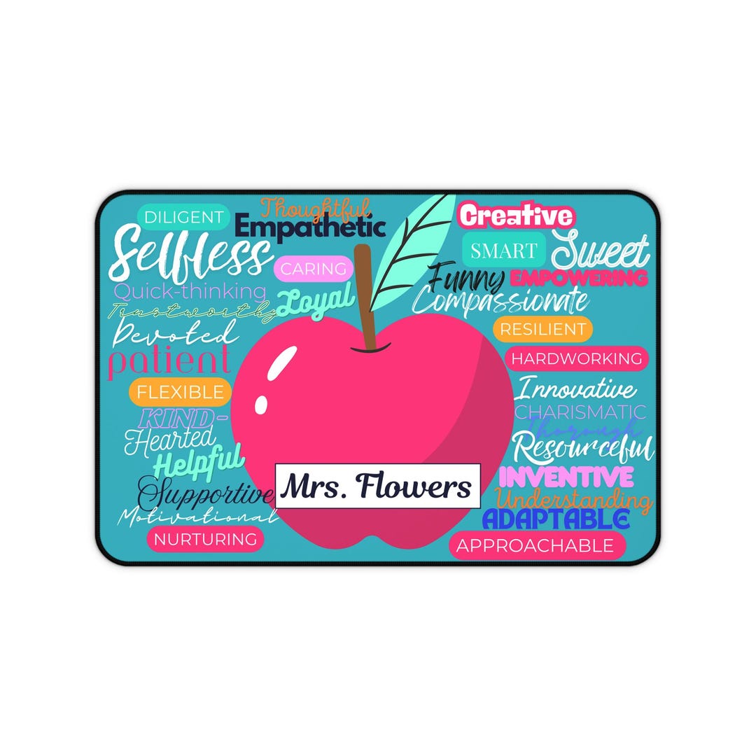 Personalized Teacher Desk Mat and Customizable Gift for Teacher ...