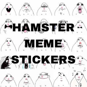 Hamster Meme by Almarts27 Glossy (waterproof) Stickers - Etsy