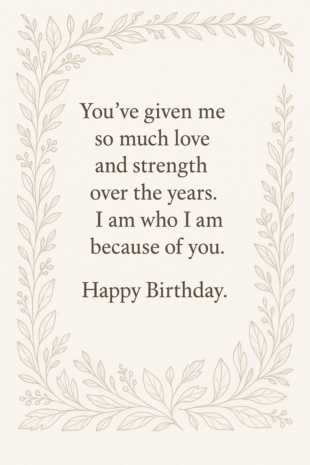 Heartfelt Parent Birthday Card - Elegant Appreciation Card - Etsy