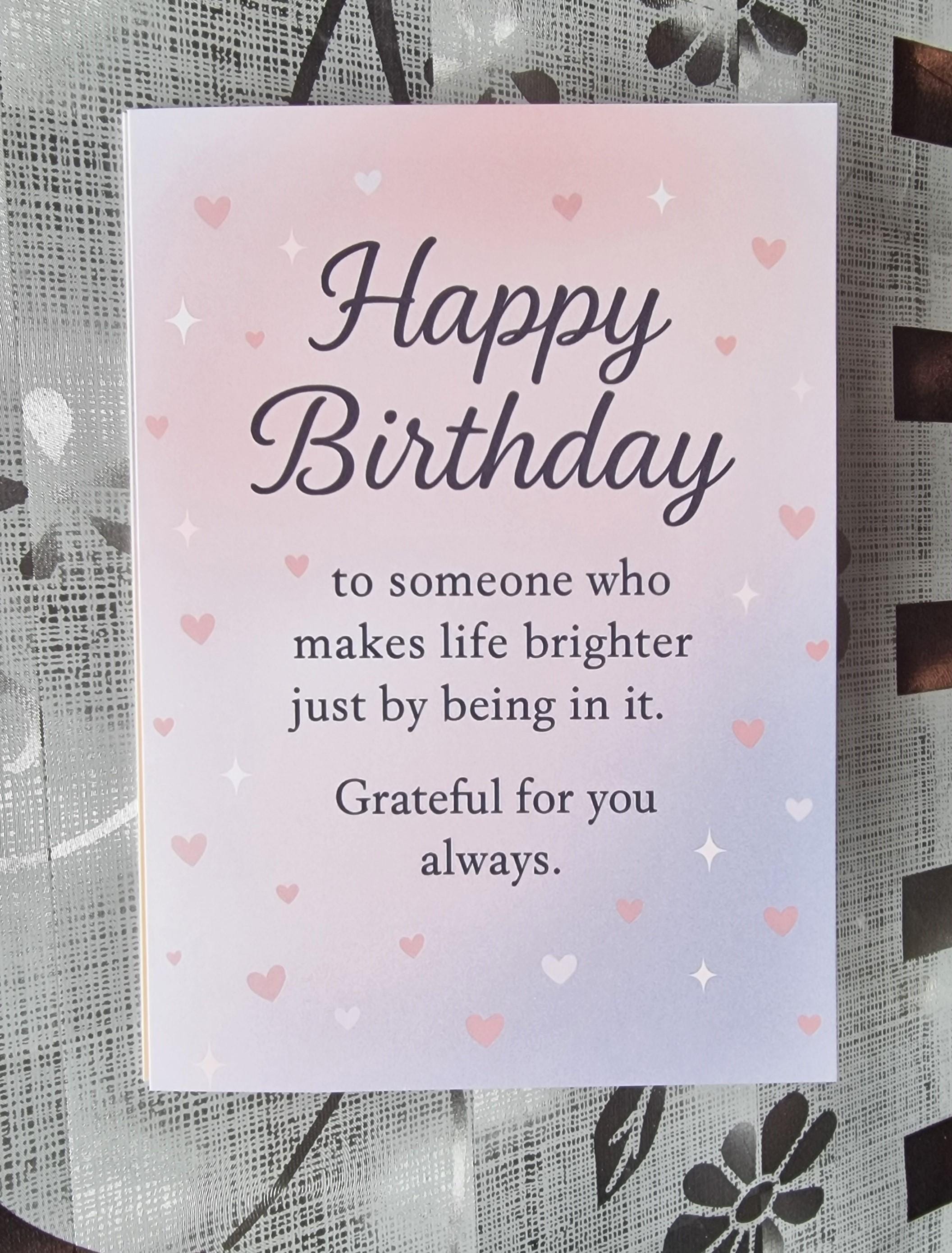 Heartfelt Birthday Card for Brightening Lives (5x7 In) Version2 - Etsy
