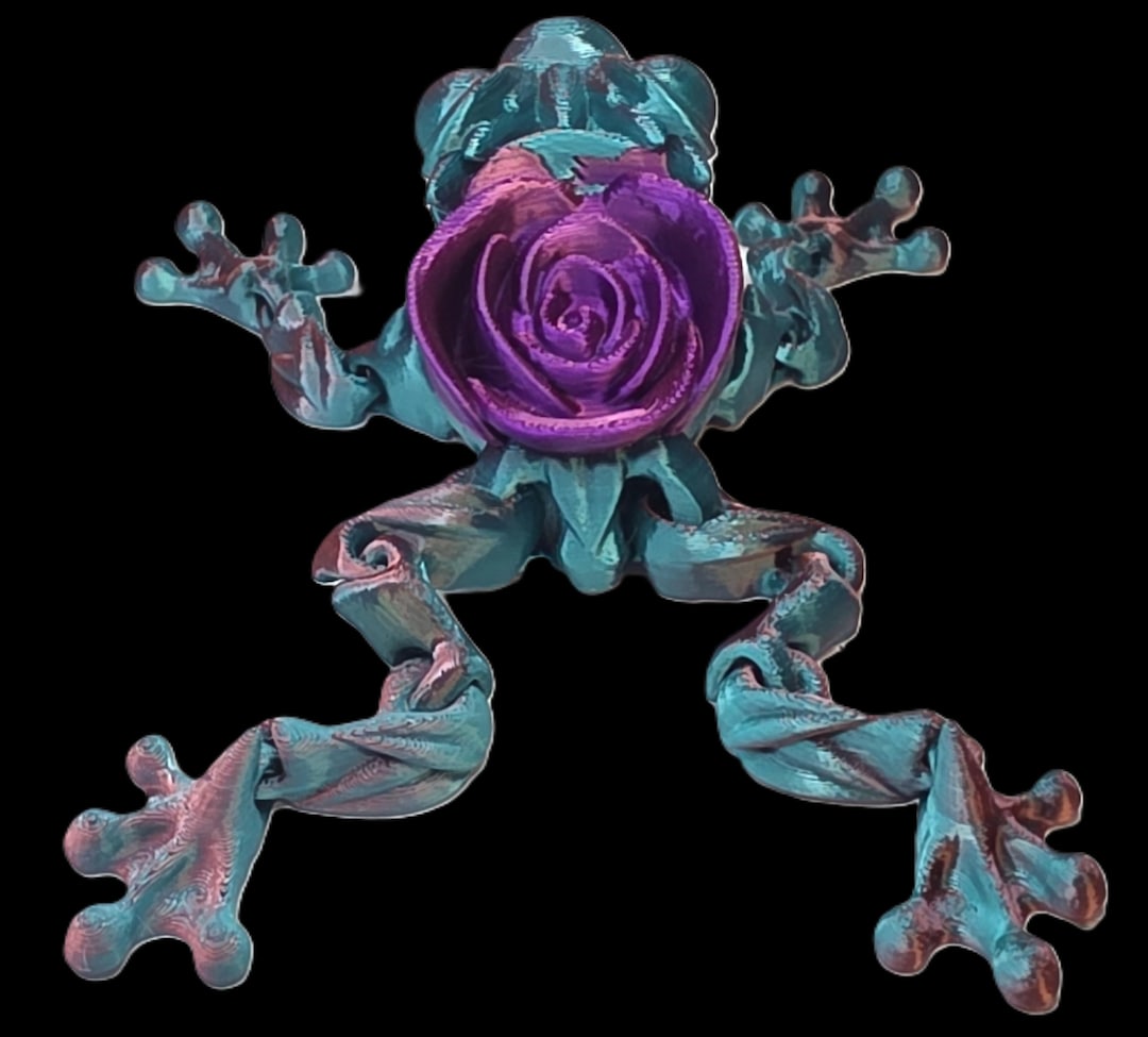3d Printed Articulated Rose Frog - Etsy