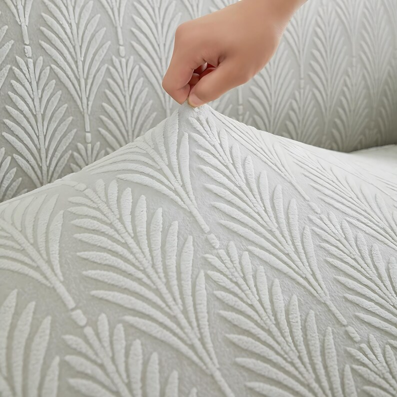 Ruffled Shell Pattern Sofa Cover: Elegant Living Room Decor - Etsy
