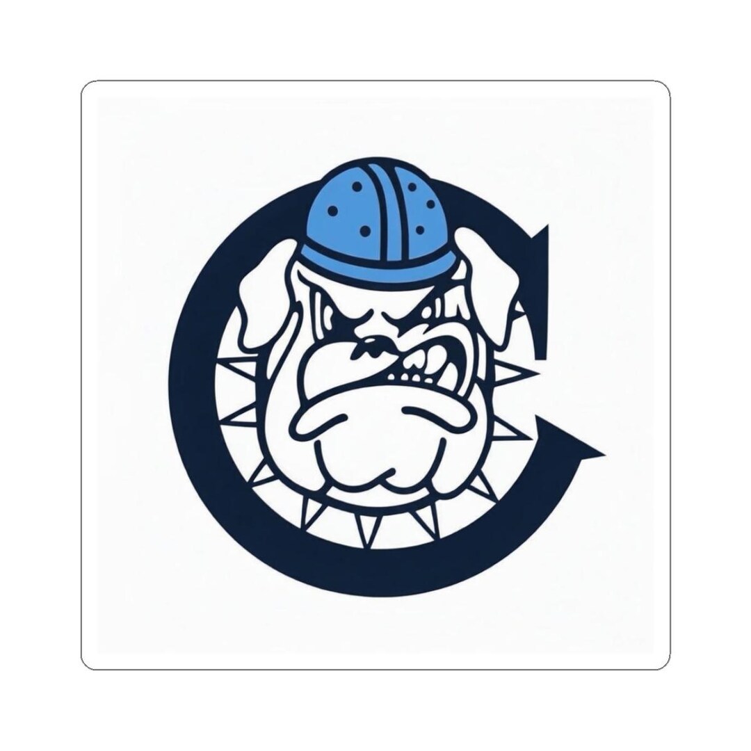 Vintage Citadel Bulldog Football Vinyl Sticker - Etsy