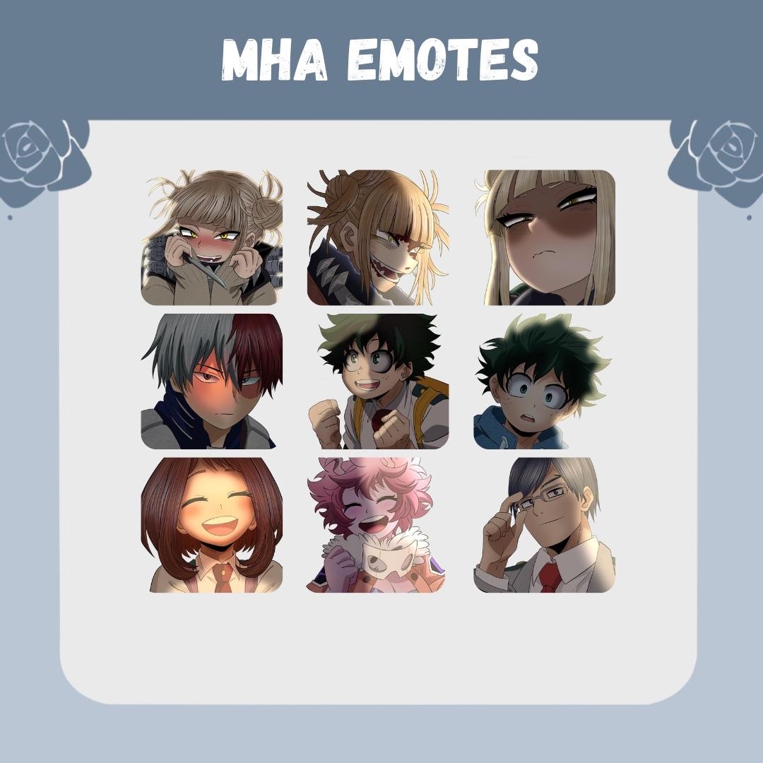 My Hero Academia (mha) Emotes [twitch / Discord] - Etsy