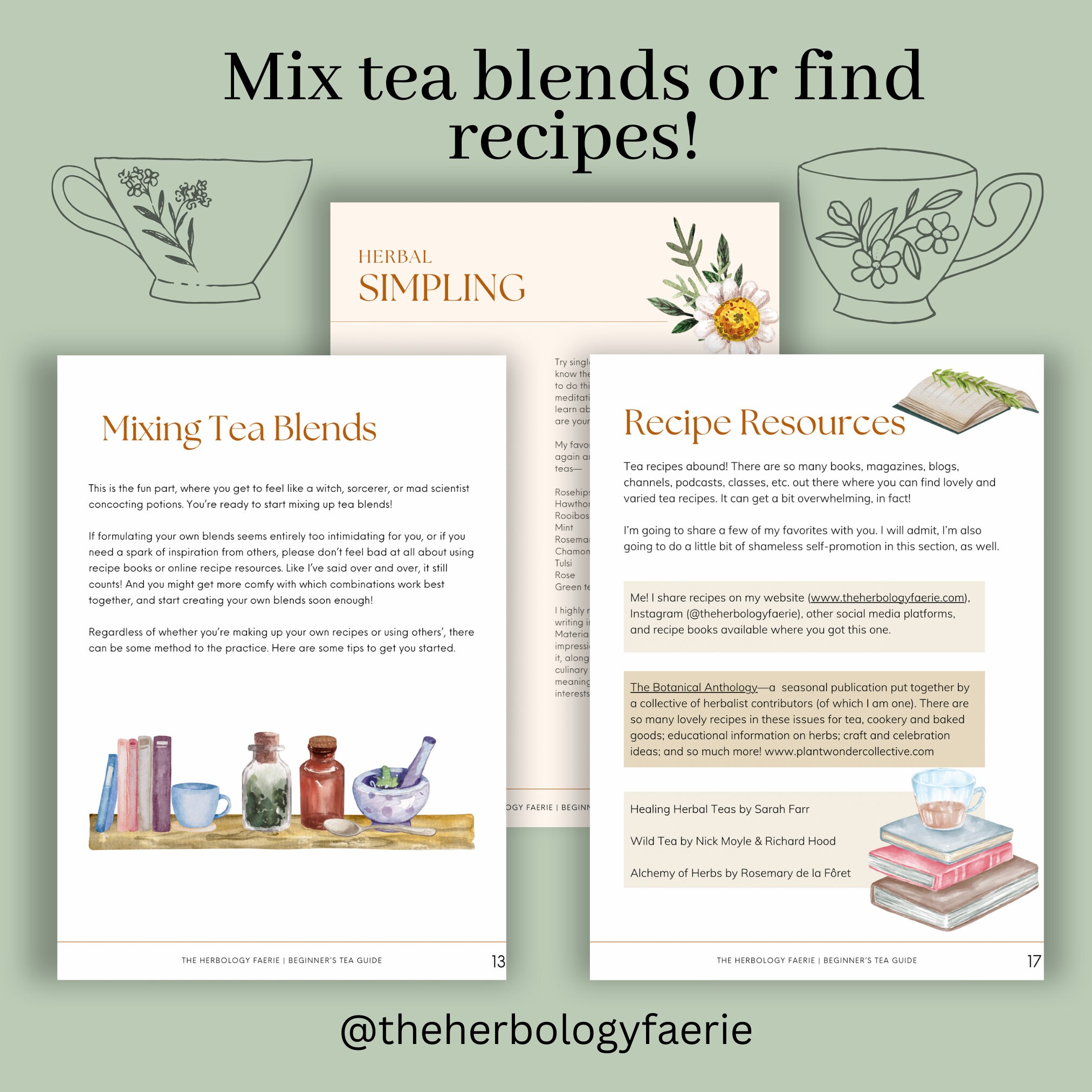 Beginners Tea Guide Ebook PDF by the Herbology Faerie Digital Download ...