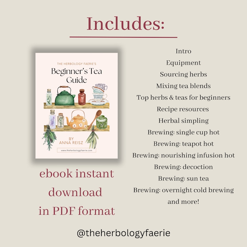 Beginner’s Tea Guide | Ebook PDF | by the Herbology Faerie | Digital ...
