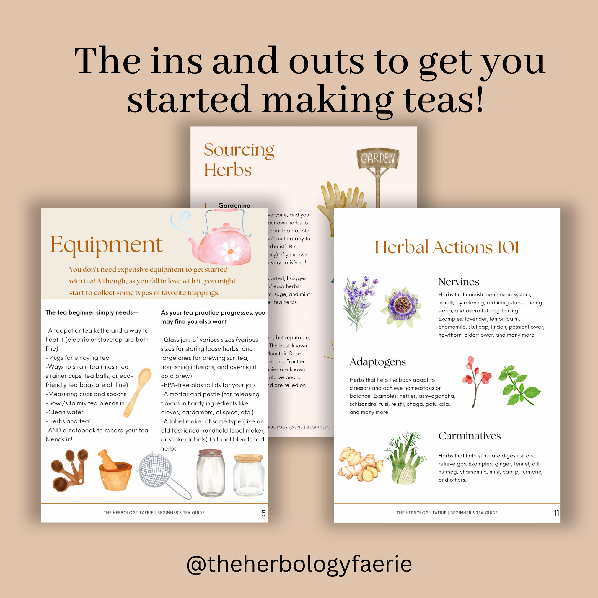 Beginners Tea Guide Ebook PDF by the Herbology Faerie Digital Download ...