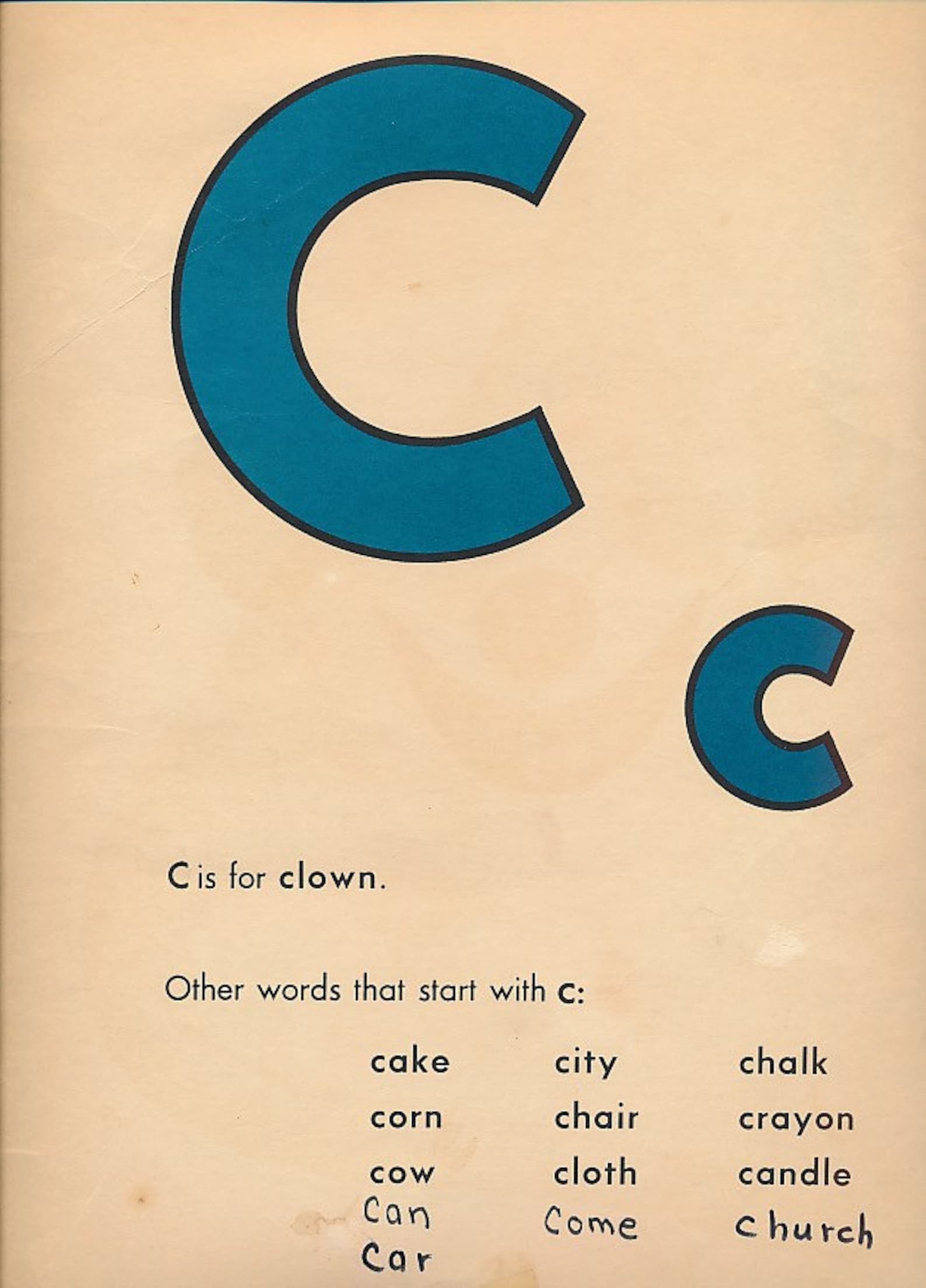 Gorgeous Mid Century Alphabet Print Letter C Nursery Art - Etsy