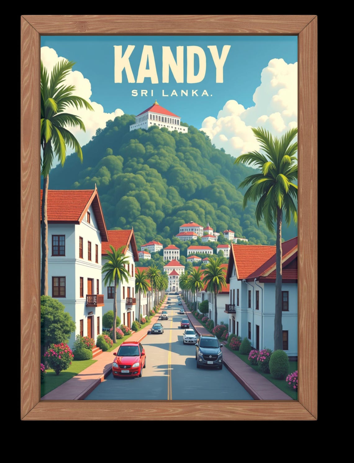 Kandy Travel Print - Sri Lanka, Kandy Poster, Sri Lanka Poster, Travel ...