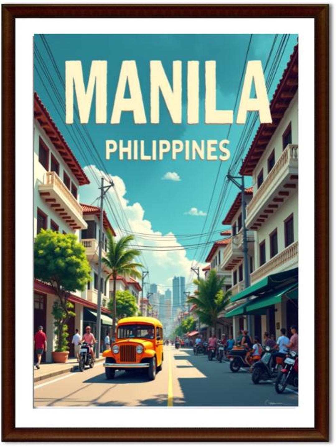 Manilla Philippines Travel Print, Wall Art, Wall Hanging Home Décor ...
