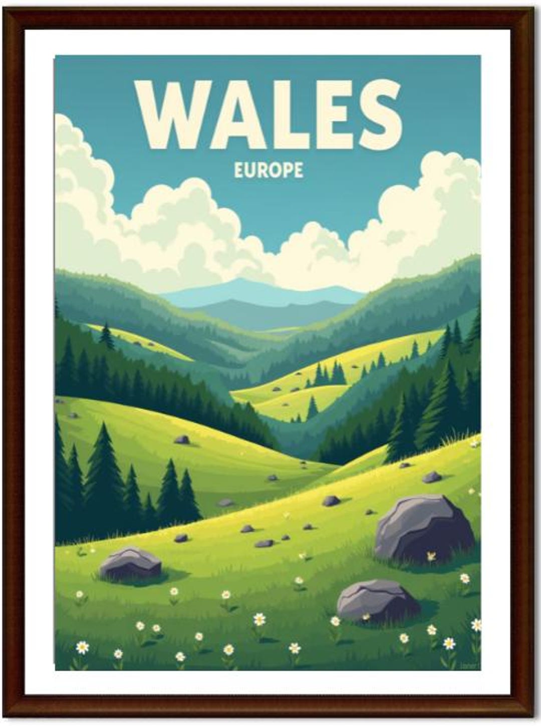 Wales Travel Print - Europe, Europe Poster, Wales Poster, Travel Wall ...