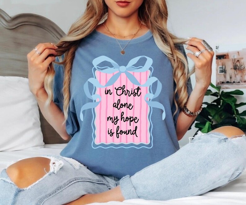 In Christ Alone My Hope is Found Bible Verse Scripture Bow PNG ...