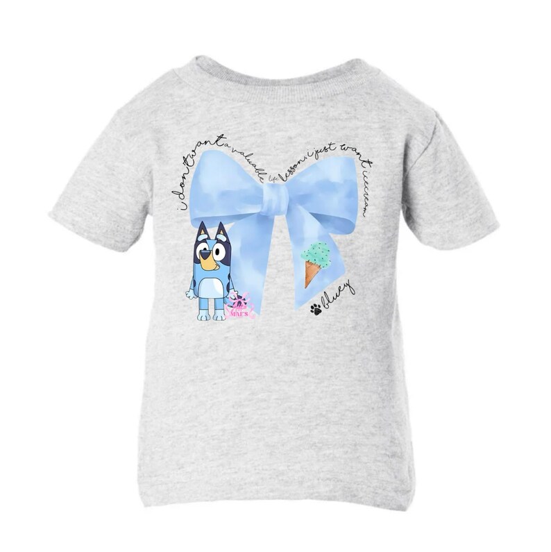 Bluey Icecream Coquette Bow PNG | Little Kid Bluey PNG | PNG Shirt ...