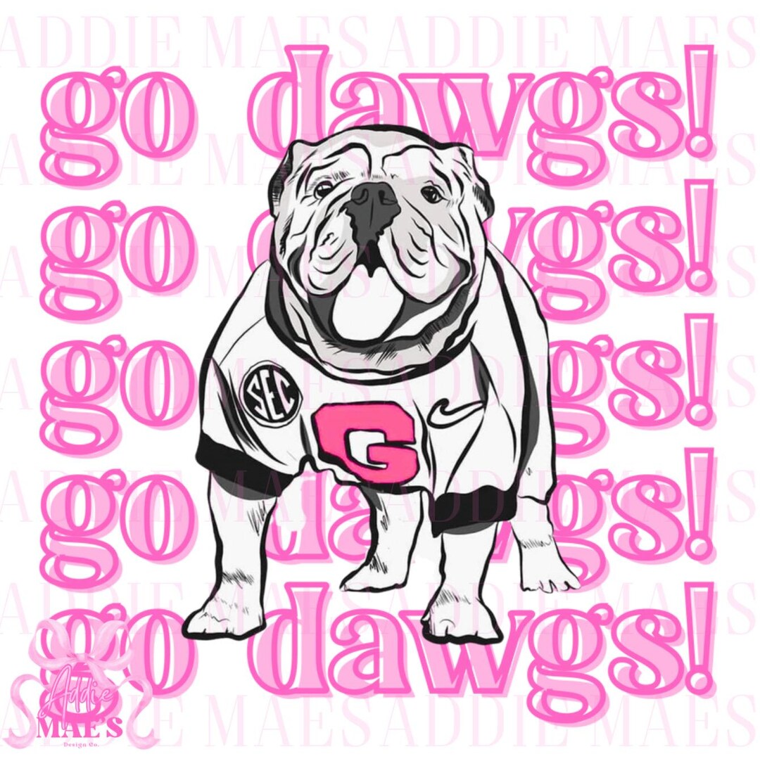 Go Dawgs Pink Uga PNG | Georgia Football PNG | PNG Shirt Design ...