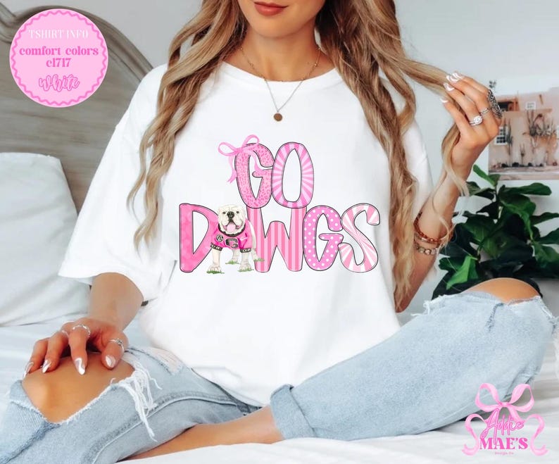 Go Dawgs Pink Uga PNG | Georgia Football PNG | PNG Shirt Design ...