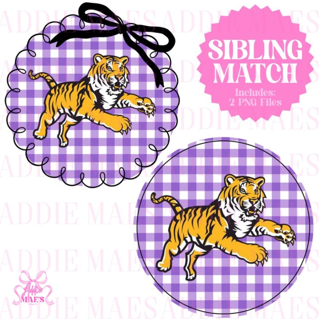 LSU Tigers Sibling Match PNG Set | Lsu Football PNG | Png Shirt Designs ...