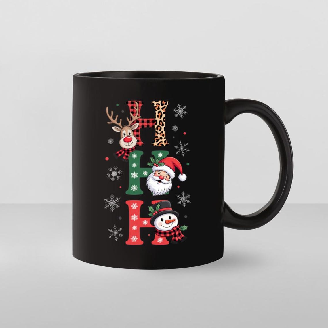 Christmas Clipart PNG: Reindeer, Santa, Plaid Letters (digital Download ...