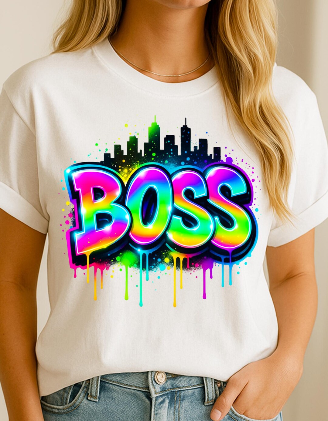 Graffiti Boss Text PNG: Neon Street Art (digital Download) - Etsy