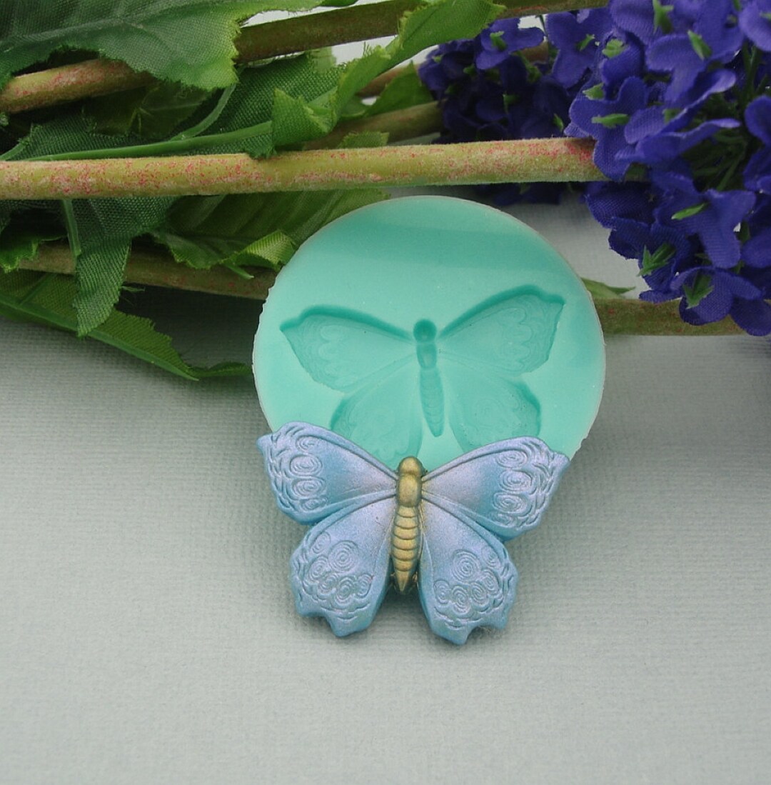 Silicone Mold Turquoise Butterfly Flexible for Crafts, Jewelry, Resin ...