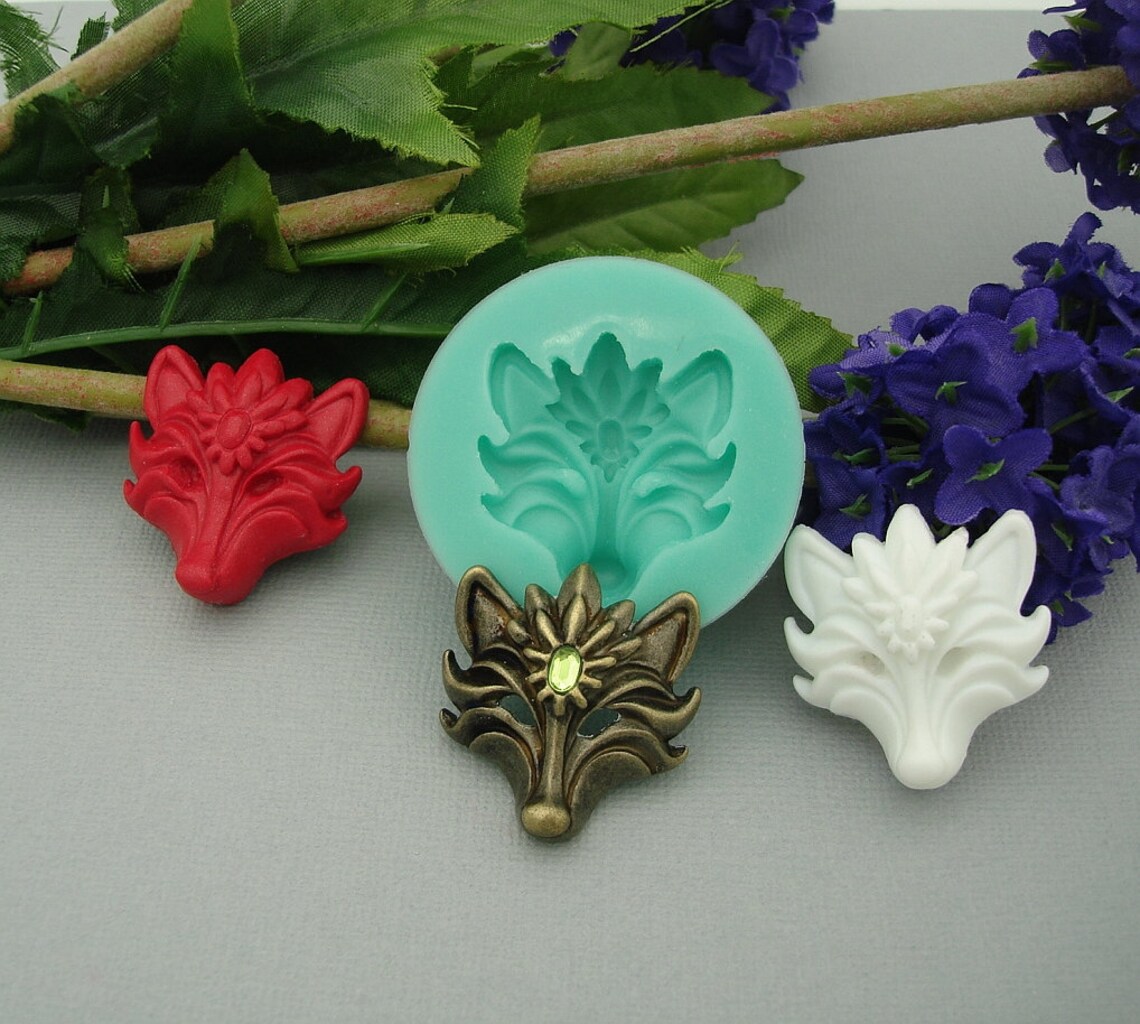 Silicone Mold Fox Mask Jewelry Making Resin Polymer Clay. - Etsy
