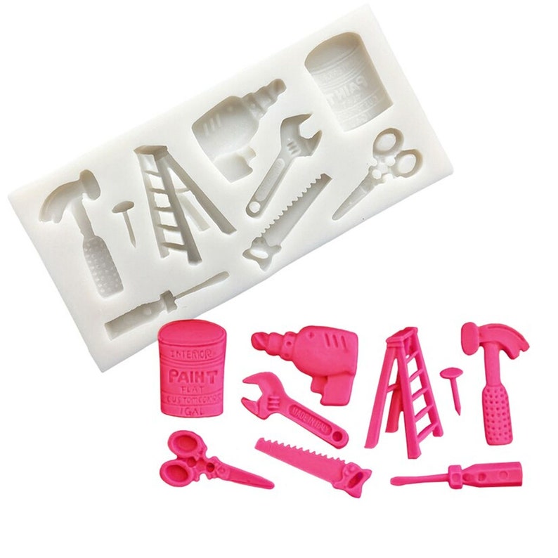 Ladder Hammer Electroconversion Wrench Saw Silicone Sugarcraft Mold ...