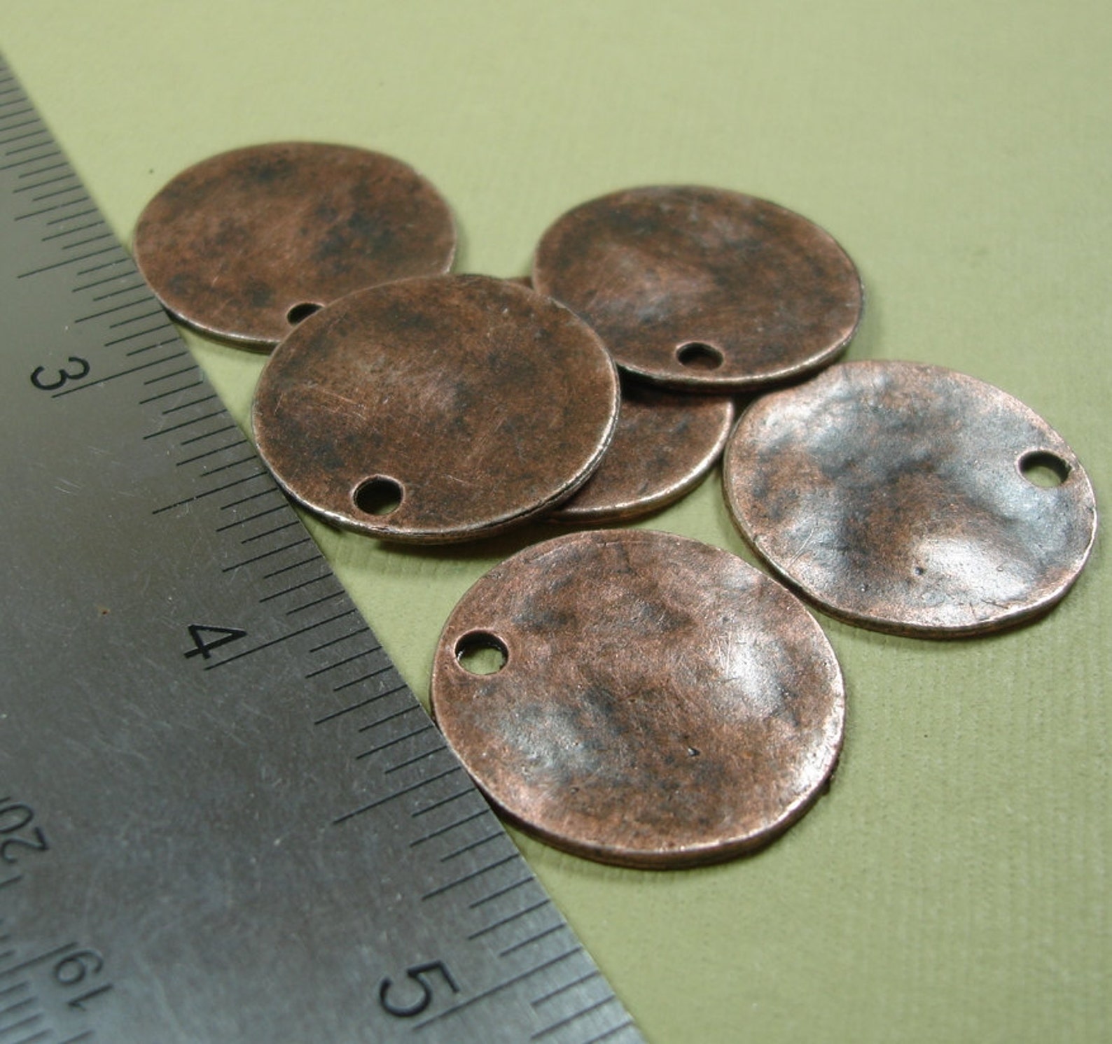 10 Pcs Antiqued Copper Plated Wavy Disc Stamping Blanks - Etsy