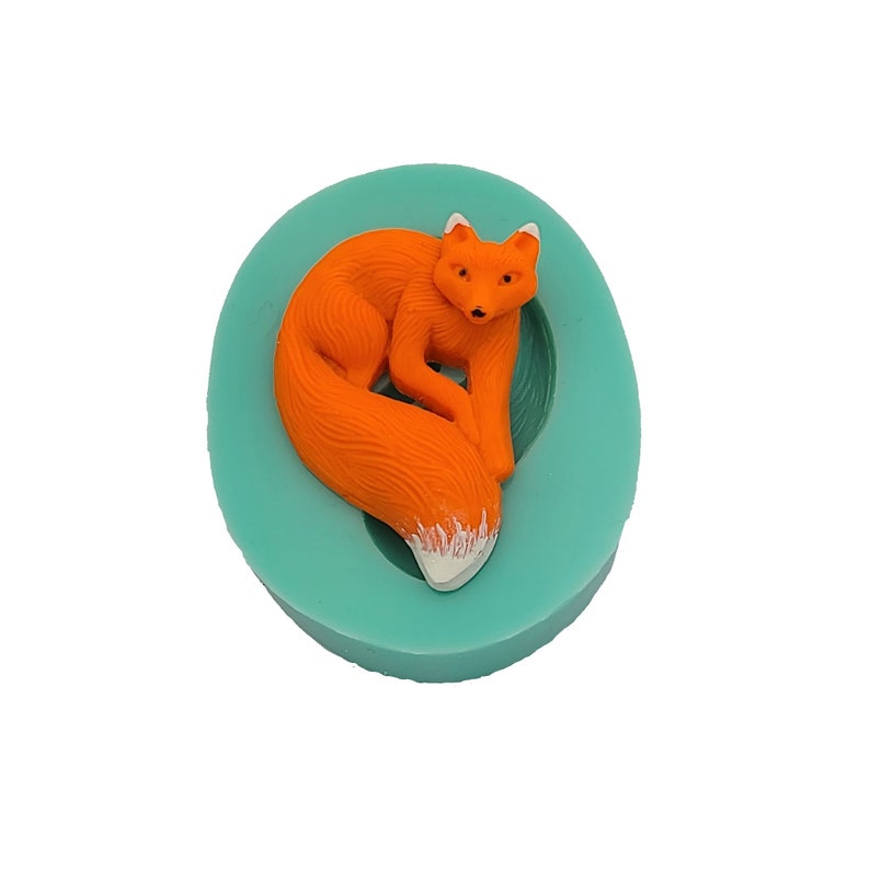 Silicone Mold Red Fox Flexible for Crafts, Jewelry, Resin, Scrapbooking ...