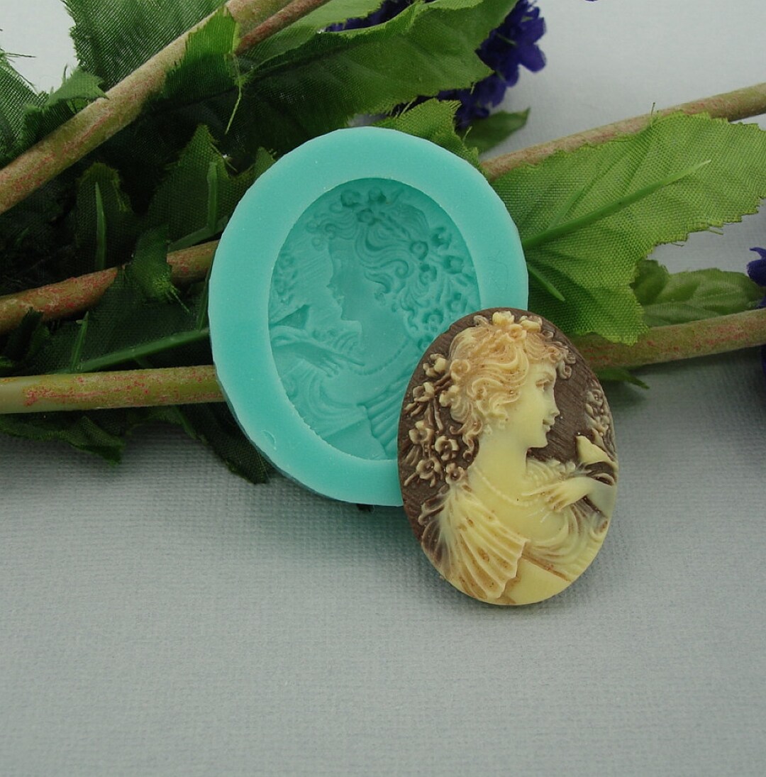 Silicon Mold Woman's Head Flexible for Crafts, Jewelry, Resin ...