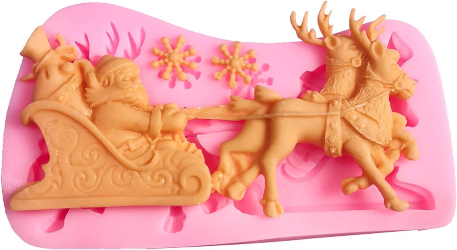 Christmas Theme Food Grade Silicone Molds,reindeer Santa Claus Fondant ...