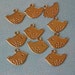 20pcs- Gold Tone Bright Color Sparrow Bird Charm, Pendant.double Side ...