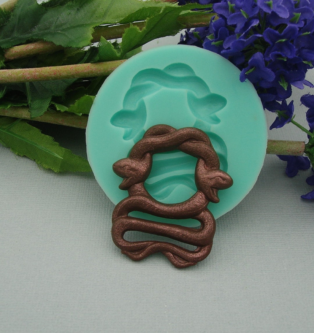 Silicone Mold Two Snakes Flexible for Crafts, Jewelry, Resin ...