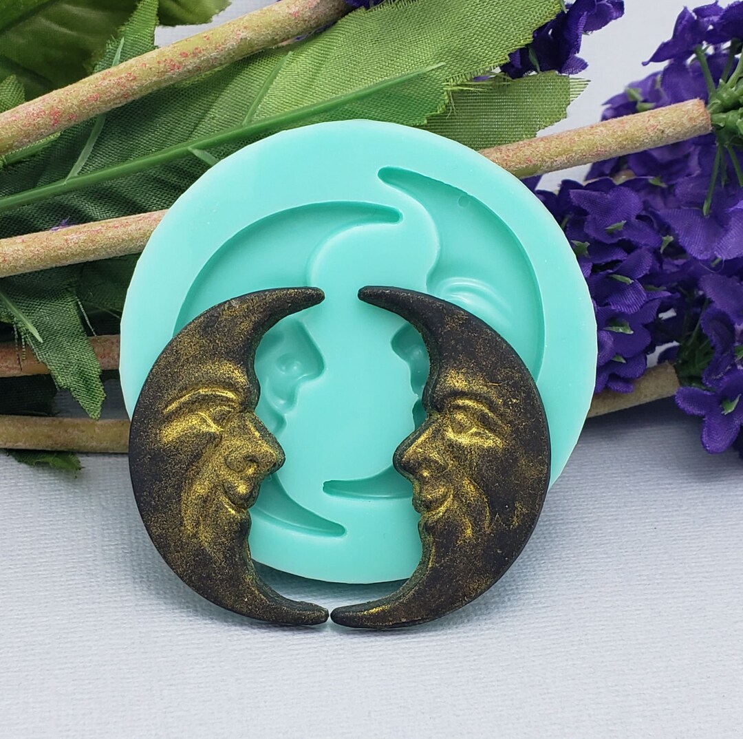 Crescent Moon Silicon Mold Flexible Silicone Mould for Crafts, Jewelry ...