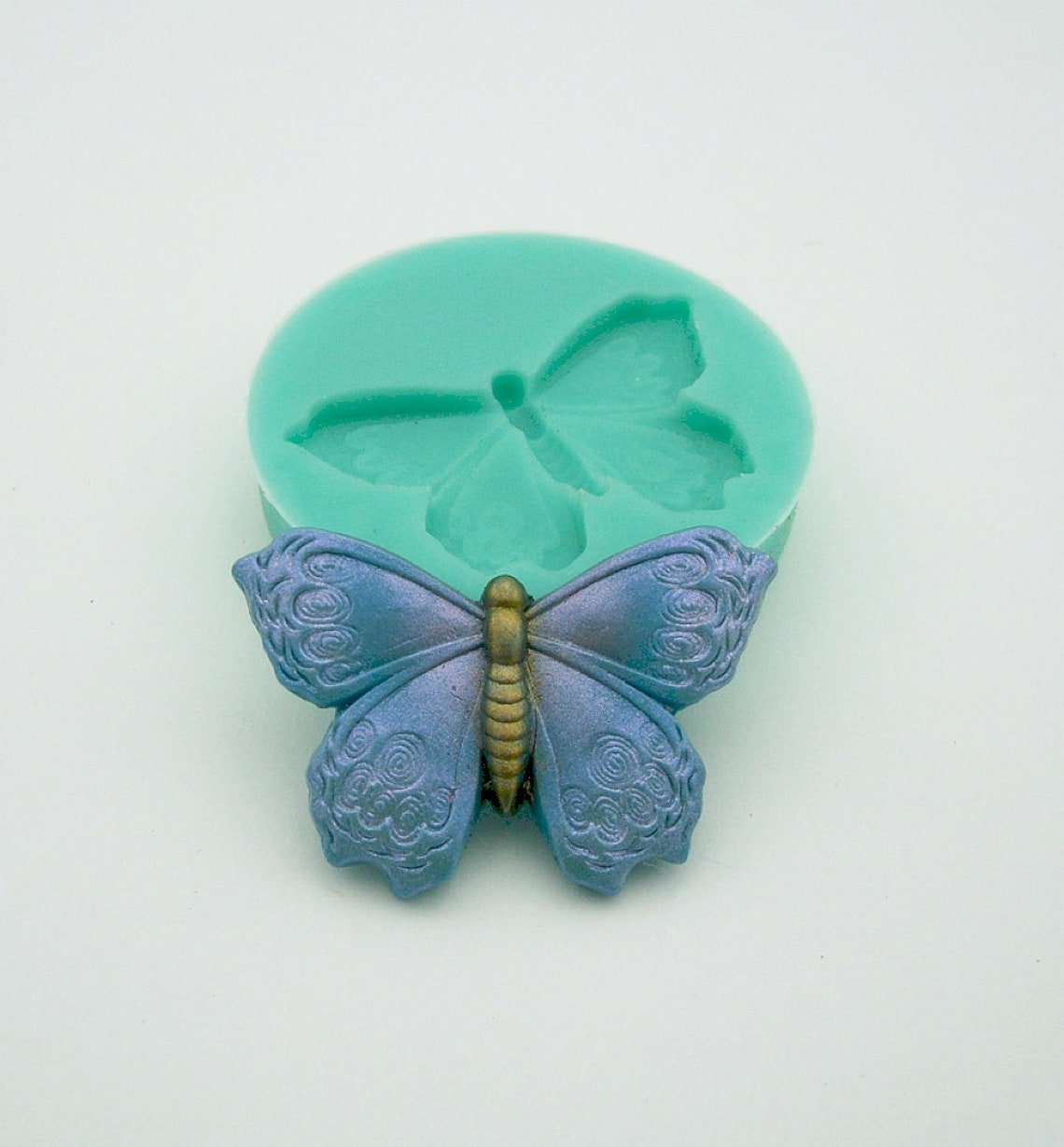 Silicone Mold Turquoise Butterfly Flexible for Crafts, Jewelry, Resin ...