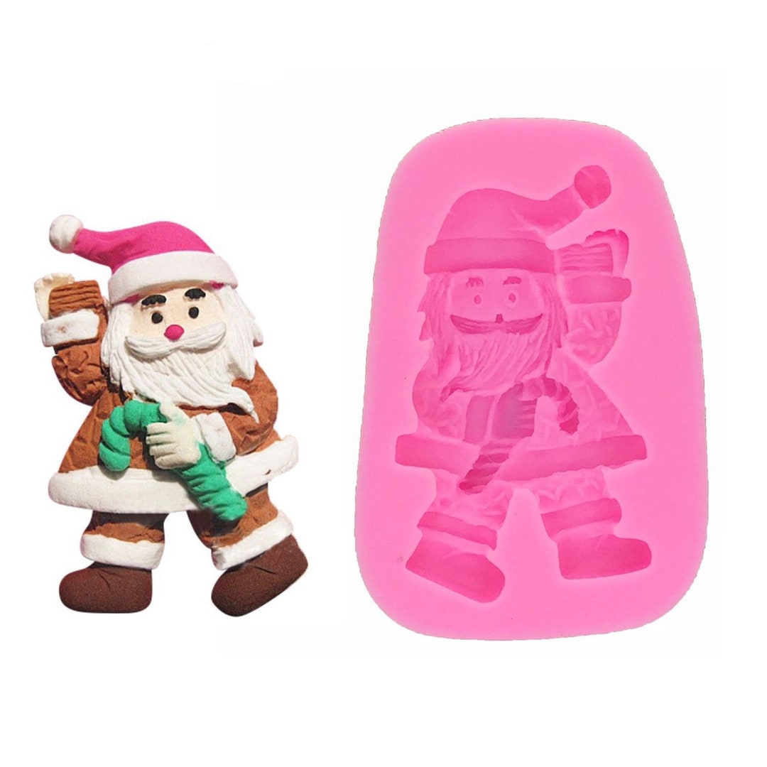 Christmas Santa Claus Silicon Mold Flexible Silicone Mould Pine Tree ...