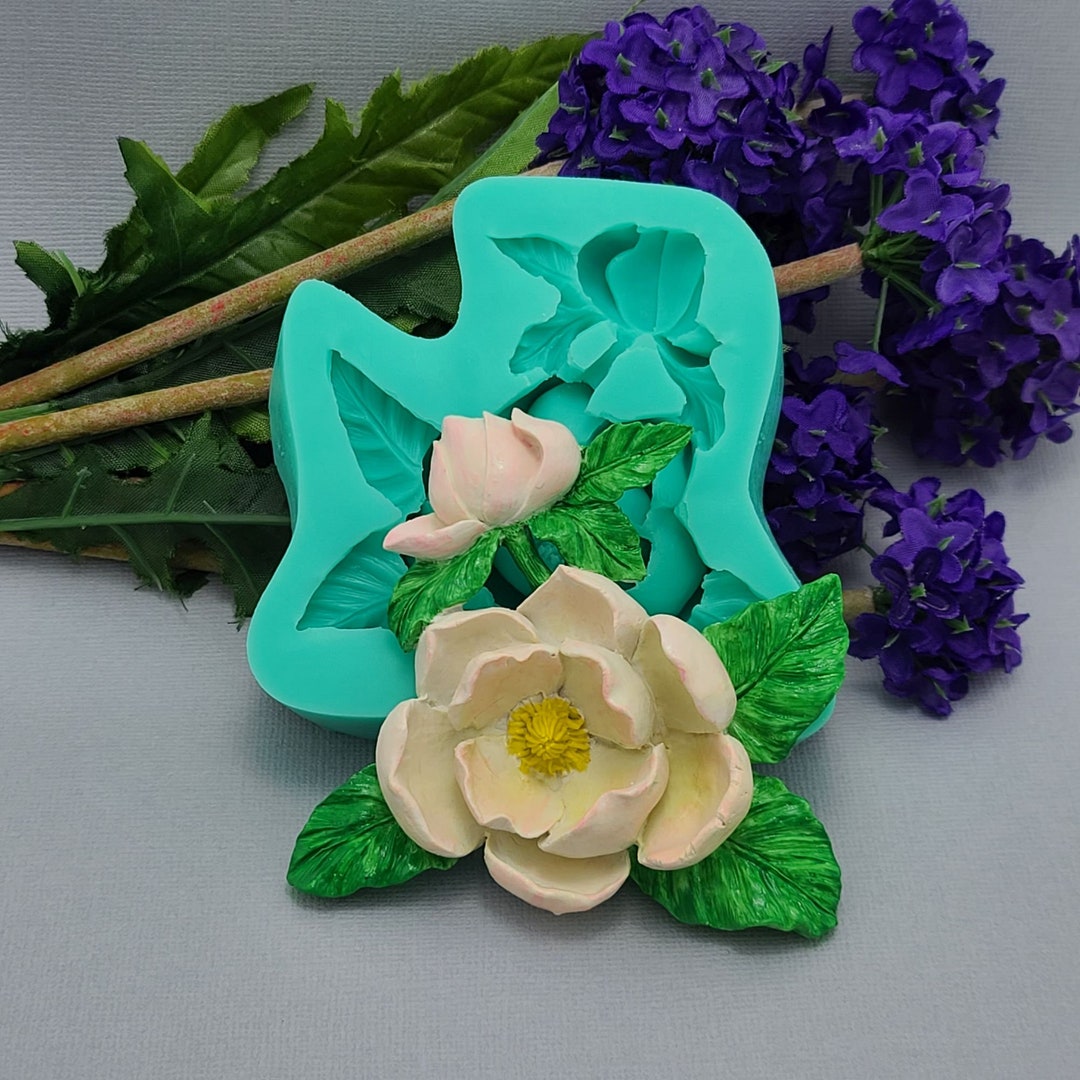 Magnolia Flower Silicone Mold Fondant Mould Cake Decorating Tool for ...