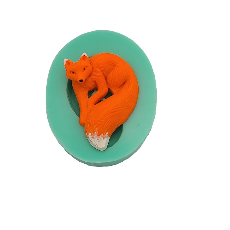 Silicone Mold Red Fox Flexible for Crafts, Jewelry, Resin, Scrapbooking ...