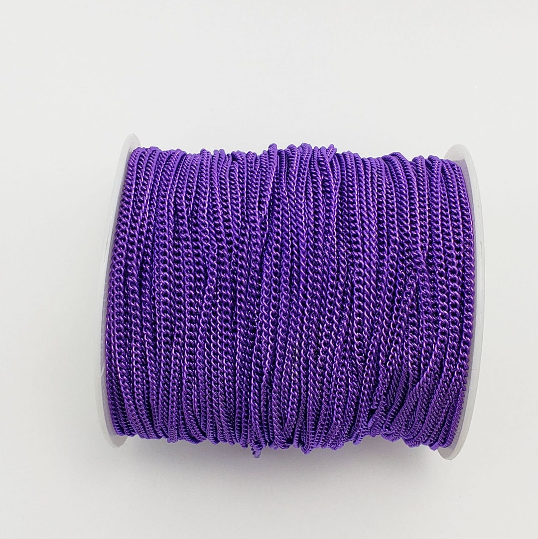 Purple Metallic Electroplated Twist Curb Chain Colored Chain-15 Ft. - Etsy