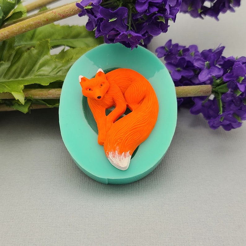 Silicone Mold Red Fox Flexible for Crafts, Jewelry, Resin, Scrapbooking ...
