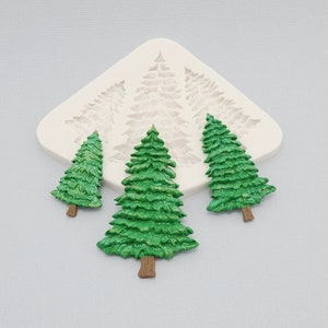 Christmas Tree Silicon Mold Flexible Silicone Mould Pine Tree for ...