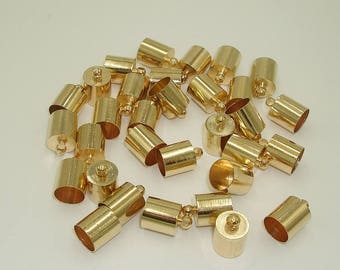 İnner 7mm Rose Gold Plated End Cap ,hole Inner 7mm, Huge End Caps,solid Brass End Cap, Cones ...