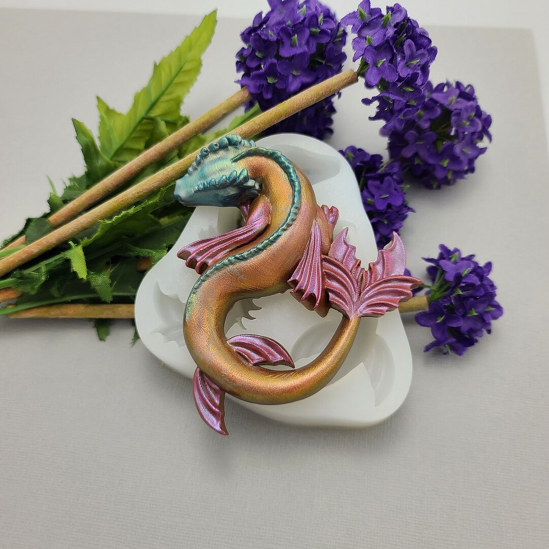 Dragon Silicon Mold Flexible Dragon, Resin, Scrapbooking, Polymer Clay ...